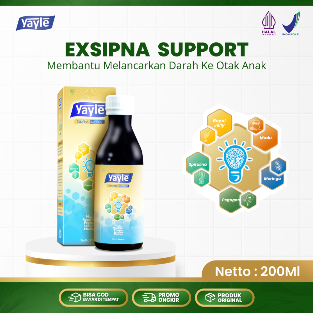 Jual Yayle Exsipna Support 200ml+120ml - Madu Untuk Meningkatkan Kecerdasan dan Konsetrasi Anak ...