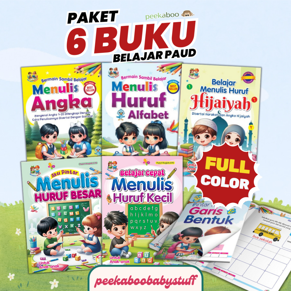 Jual PAKET 6 BUKU PAUD (RB) TRACING || LATIHAN BELAJAR MENULIS TRACING ...
