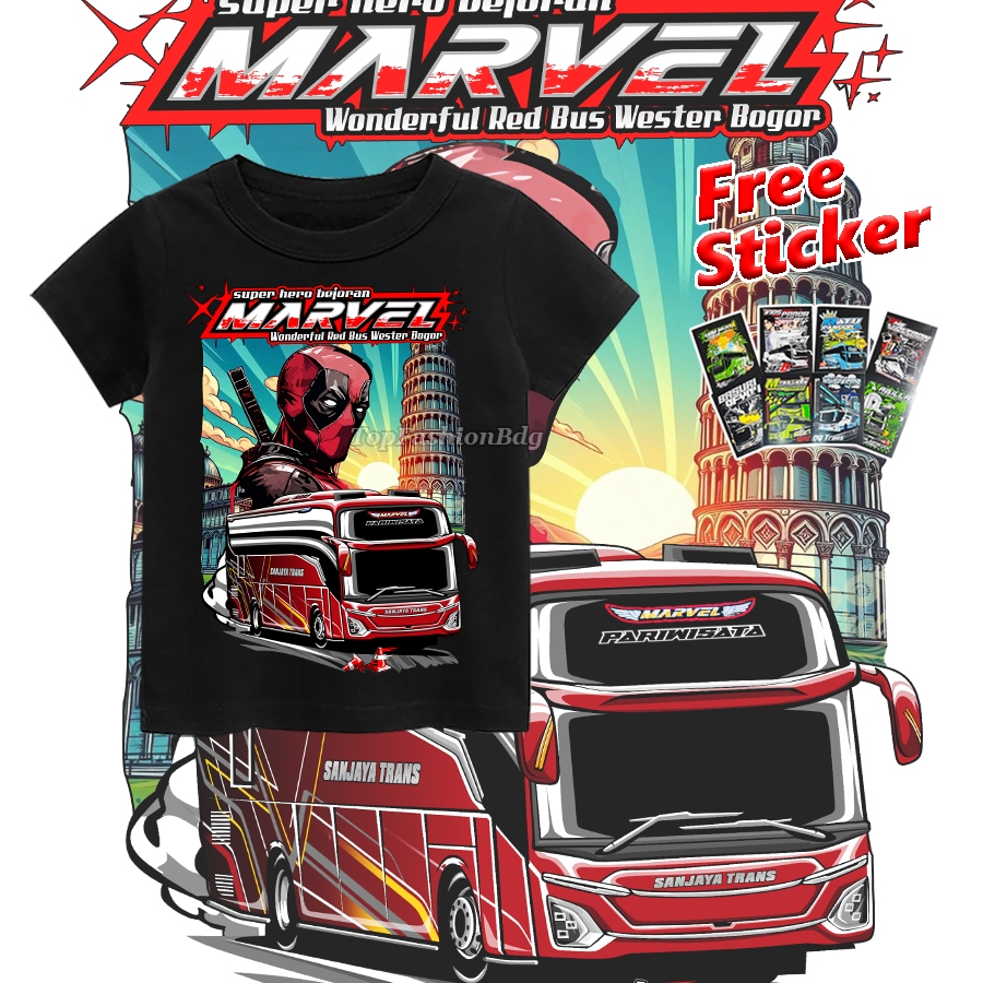 Jual Baju Anak Bus MARVEL JETBUS 5 Kaos Vektor Bus Telolet Anak Laki - Laki 1-12 Tahun | Shopee ...