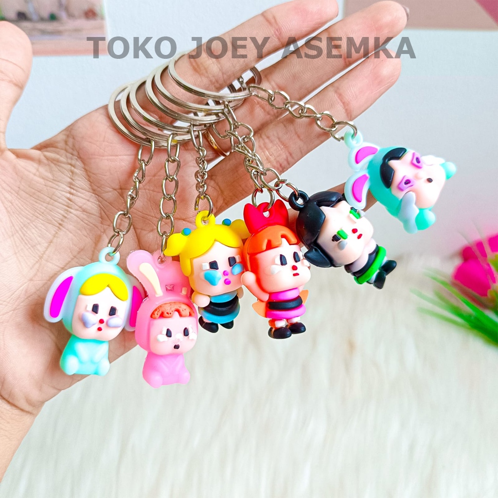 Jual GANTUNGAN KUNCI CRYBABY CRY BABY POP MART POWERPUFF GIRLS ...
