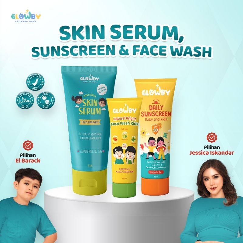 Jual (Glowby X Jedar El) Bundling Serum Sunscreen And Natural Bright ...