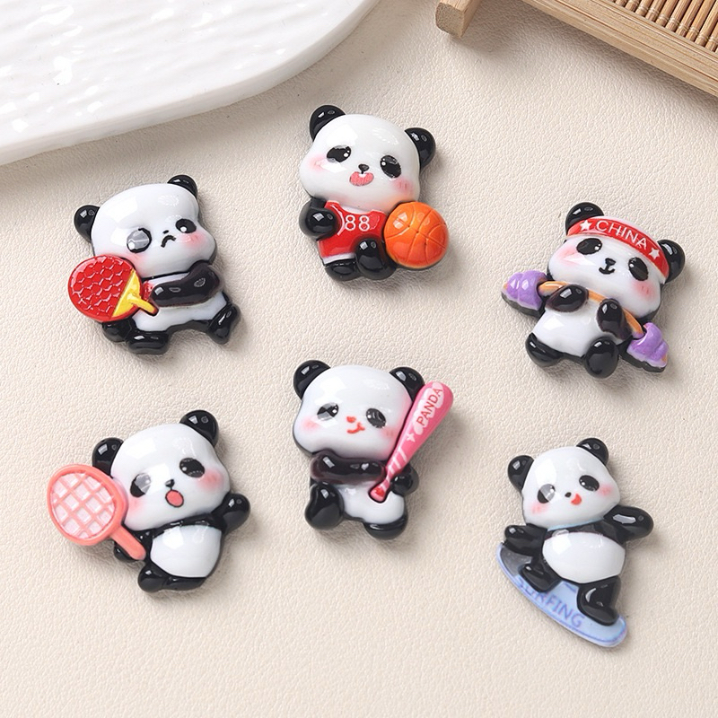 Jual AA144 1Set(6Pcs) Resin Clay DIY Glossy (No Lubang) Karakter Sport ...