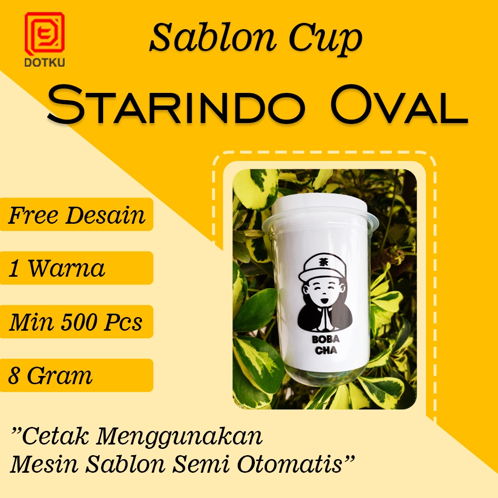 Jual Sablon Cup Starindo Oval 14oz dan Starindo Oval 16oz | Shopee ...
