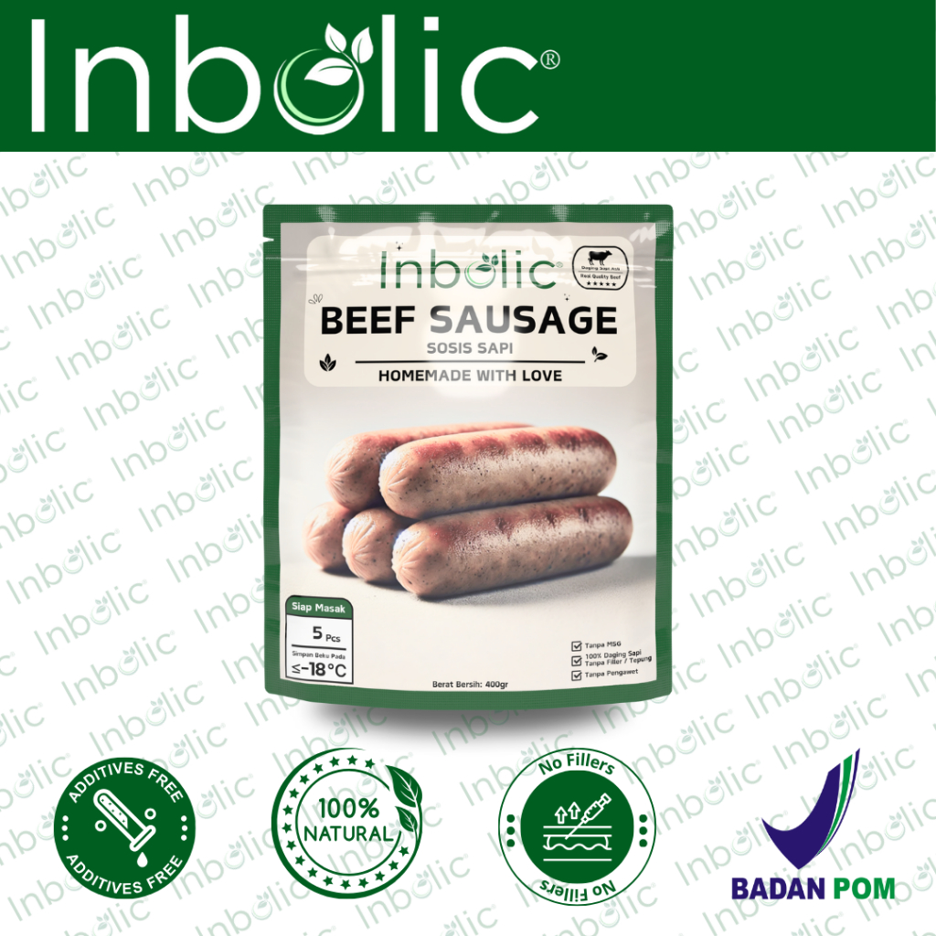 Jual Inbolic Italian Beef Sausage | Sosis Sapi Tanpa Tepung - 100% ...