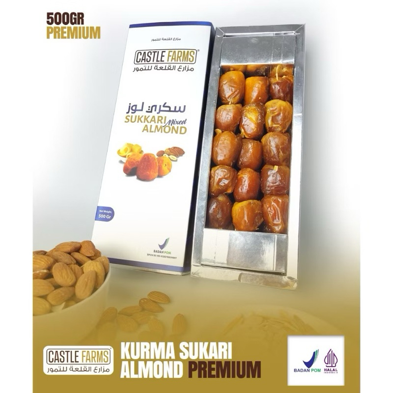 Jual Kurma Sukari Almond Butter 500 gr Castle Farms | Shopee Indonesia