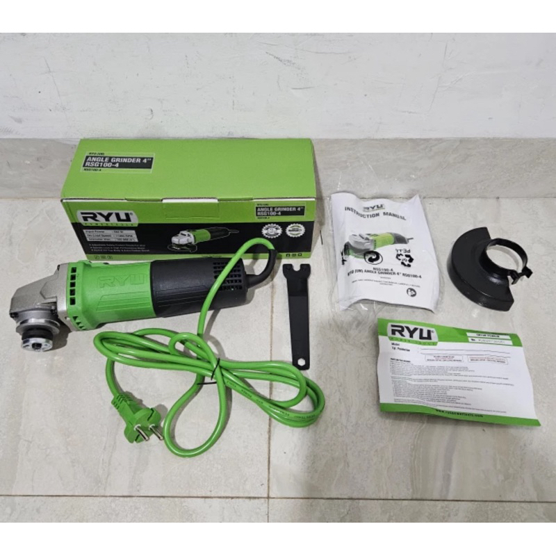 Jual Mesin Gerinda Tangan RYU RSG100-3 Angle Grinder 4" 100mm | Shopee Indonesia