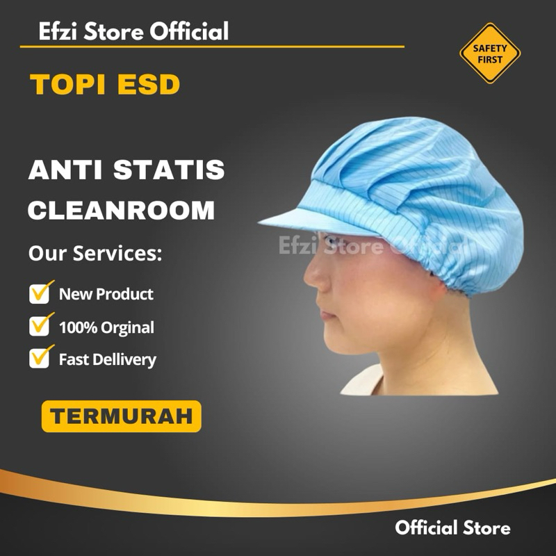 Jual Topi ESD Hat Antistatis Cleanroom anti static Blue sky | Shopee ...