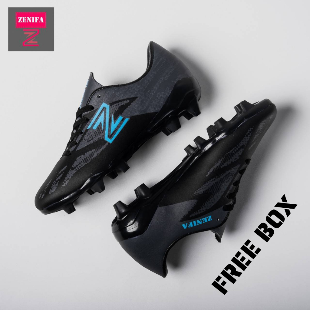 Jual Sepatu Bola Pria Dewasa Zenifa Alpha Nitro Elite 100% Original FG Hitam Biru Size 38 39 40 ...