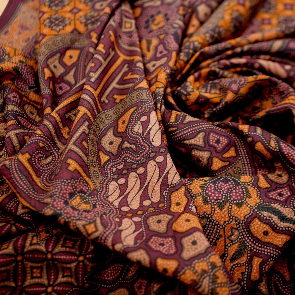 Jual Kain Batik Dobby Premium Motif Sekar Jagad Warna Coklat 72 Batik ...