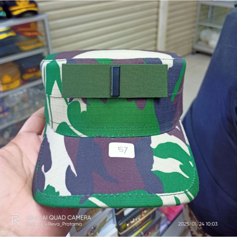 Jual topi pet pdl loreng malvinas + pangkat letda logam | Shopee Indonesia