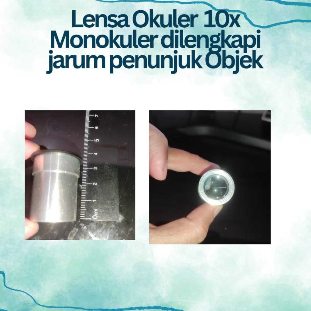 Jual Lensa Okuler 10X untuk Mikroskop Monokuler Dengan Jarum Penunjuk ...