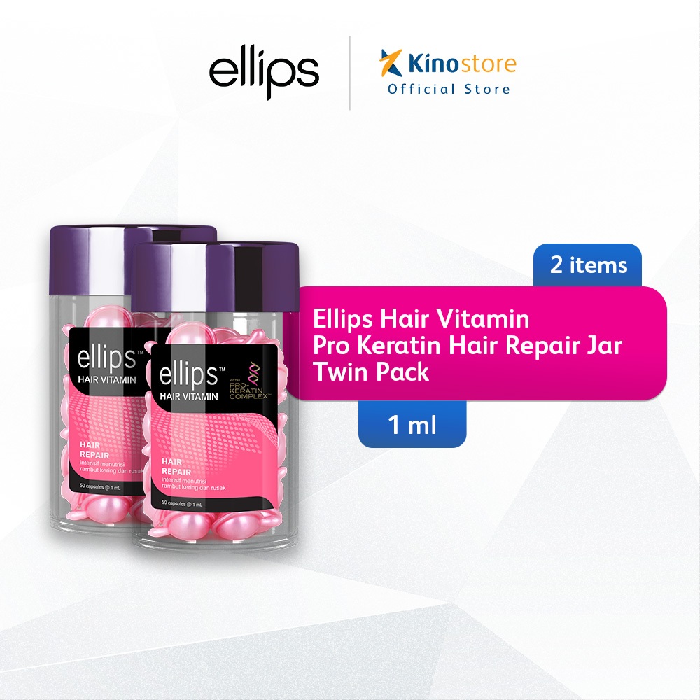 Jual Ellips Hair Vitamin Pro Keratin Hair Repair Jar 50 Butir | Shopee ...