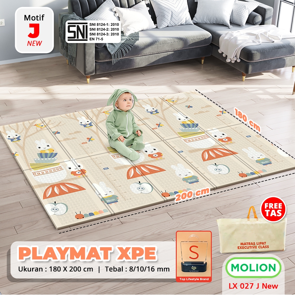 Jual MOLION SNI J Playmate Bayi Karpet Lipat Playmate 180x200cm Tebal 8 ...