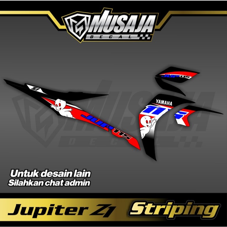 Jual Stiker Striping Jupiter Z1 atau jupiter merah biru putih casper ...