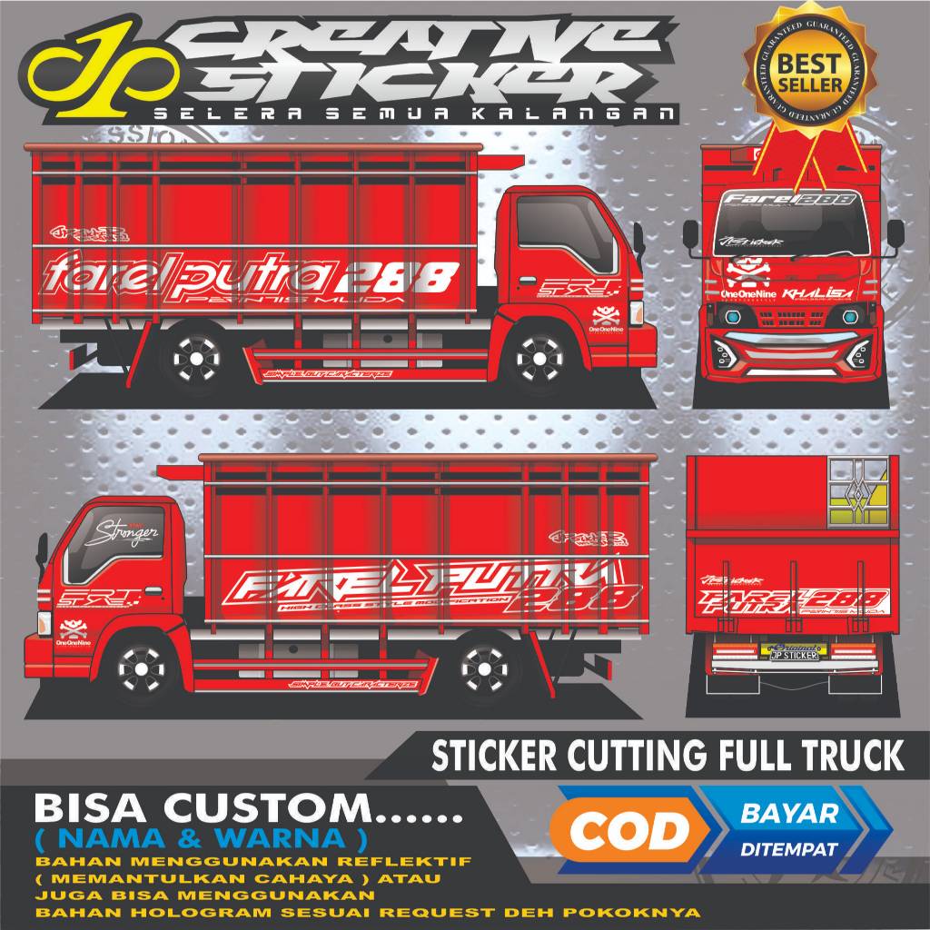 Jual STICKER BAK TRUCK HEREX STYLE ELF MACAN CANTER-GIGA-RAGASA-OMPLONG ...