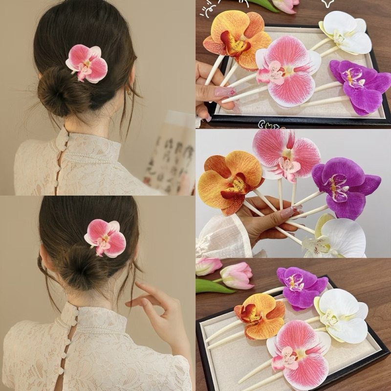 Jual Jepit Rambut Bunga Anggrek Elegan | Sirkam U High-End | Tusuk ...