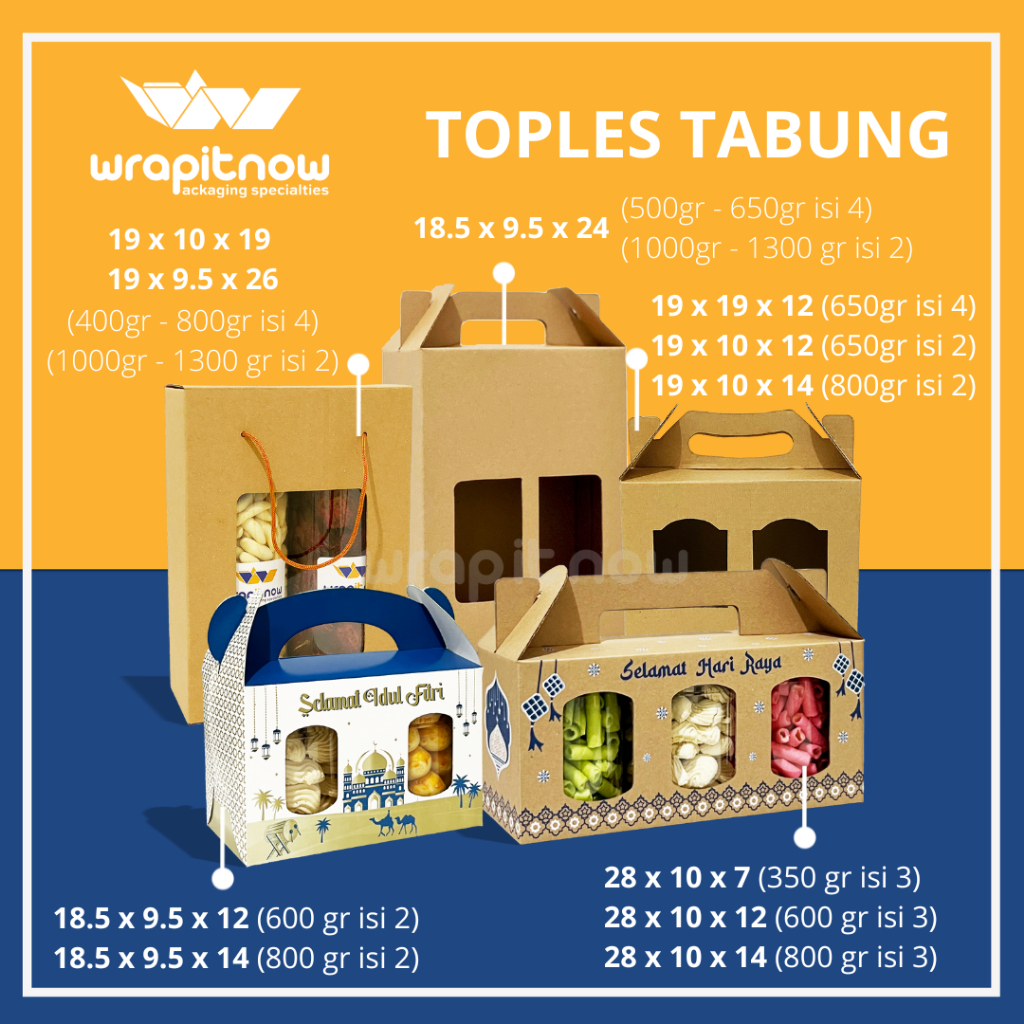 Jual Gable Box Toples Tabung 650ml 800ml 28x10x12 28x10x14 18.5x9.5x24 ...