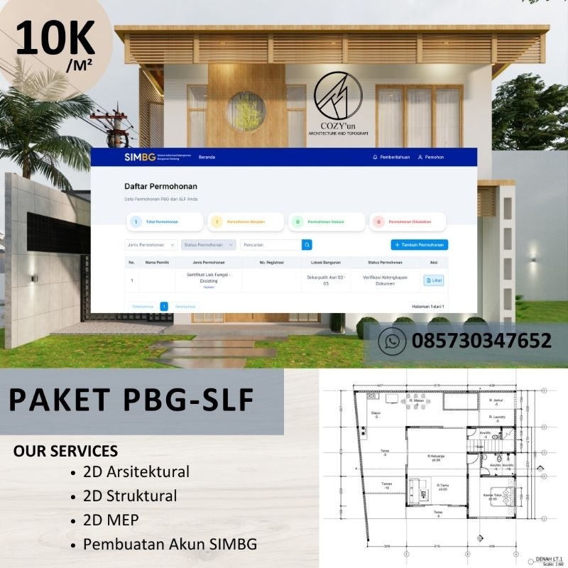 Jual Desain Rumah, Gambar PBG-SLF, Properti | Shopee Indonesia