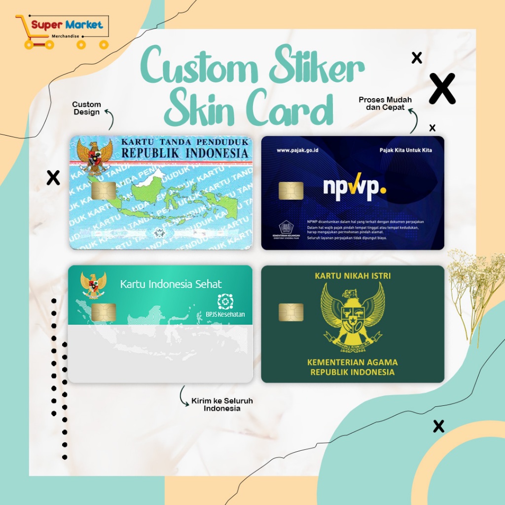 Jual Bikin Sticker Kartu Atm Skin Card KTP, KIS, BPJS Vinyl ...