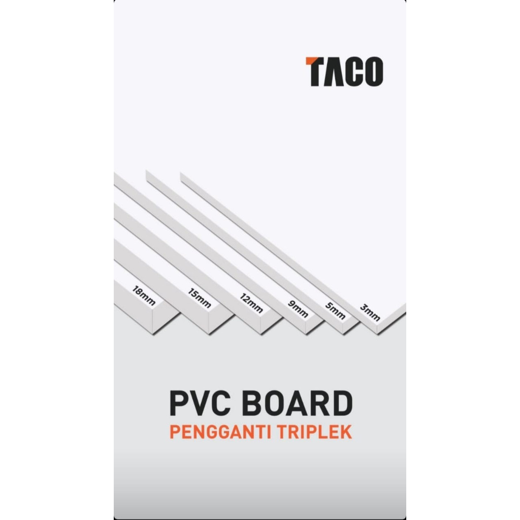Jual PVC BOARD FOAM TACO 18MM, 15MM, 12MM, 9MM, 5MM, 3MM + PACKING KAYU ...
