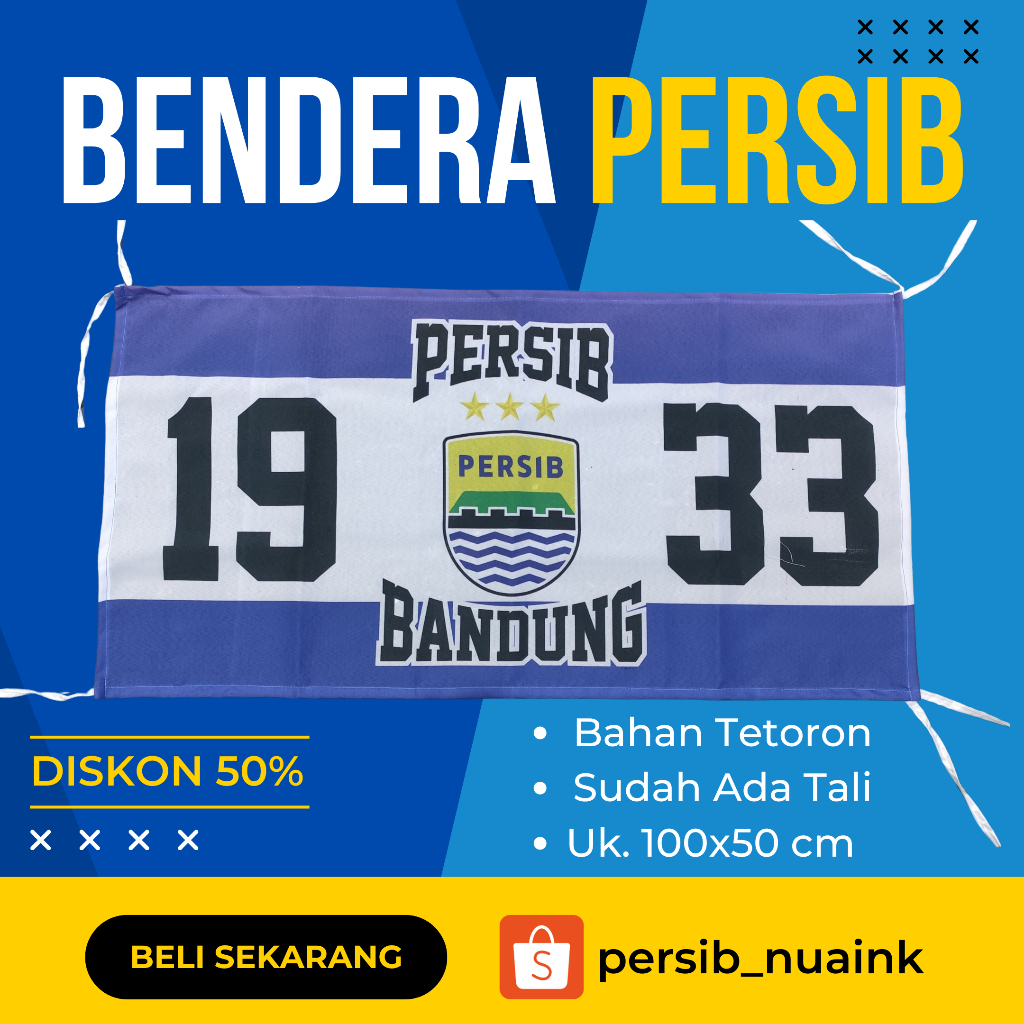 Jual Persib Bandung Bendera Persib Bendera Viking Persib 1933 | Shopee Indonesia