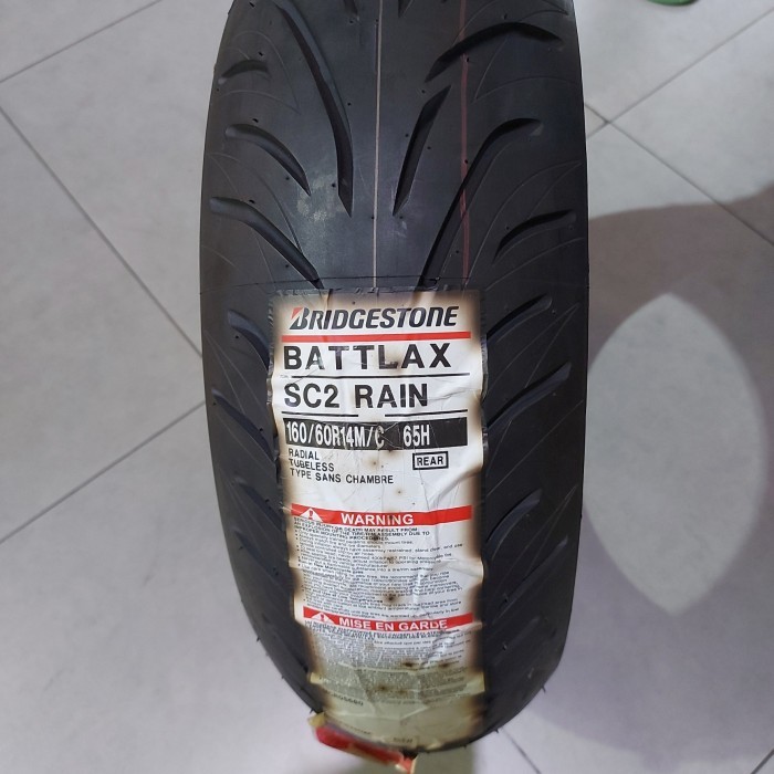 Jual BAN LUAR MOTOR SC2 R RAIN BATTLAX UKURAN 160/60-14 TUBELESS TL ...
