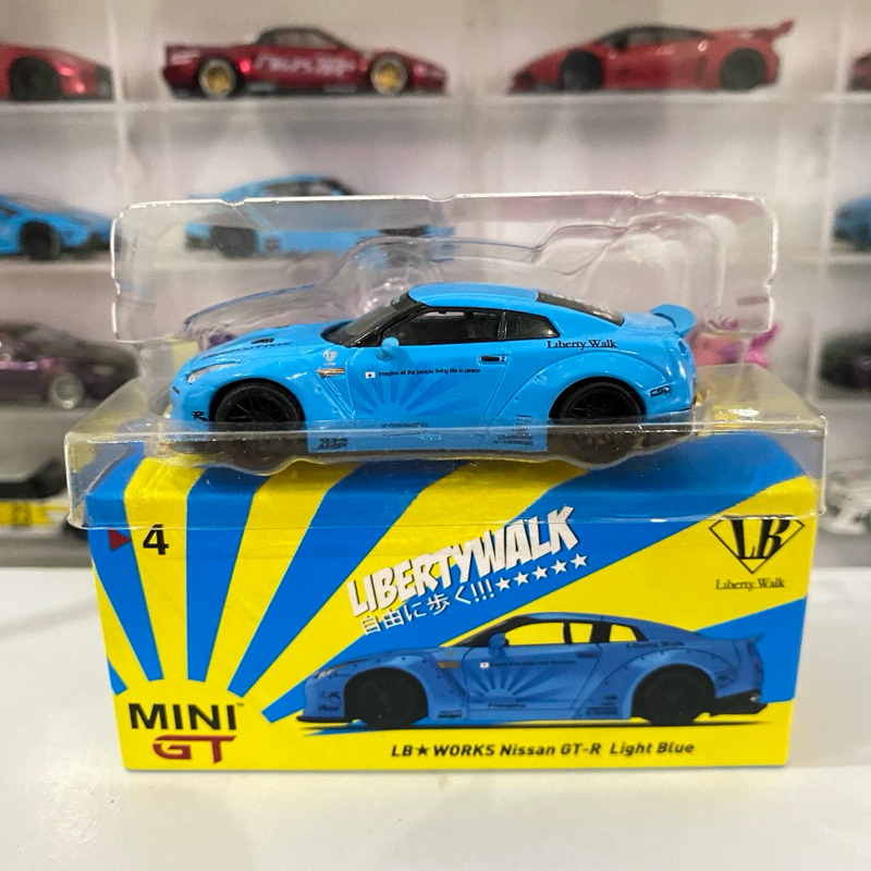Jual Mini GT GTR R35 LBWK Light Blue #4 Liberty Walk LB Works | Shopee ...