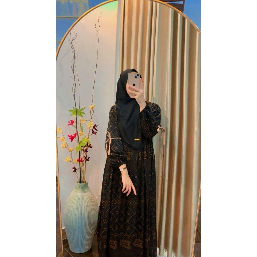 Jual Gamis Anjani Pita Dress Anjani Pita Rayon Diamond Premium Motif Terbaru Pita Busui Friendly ...