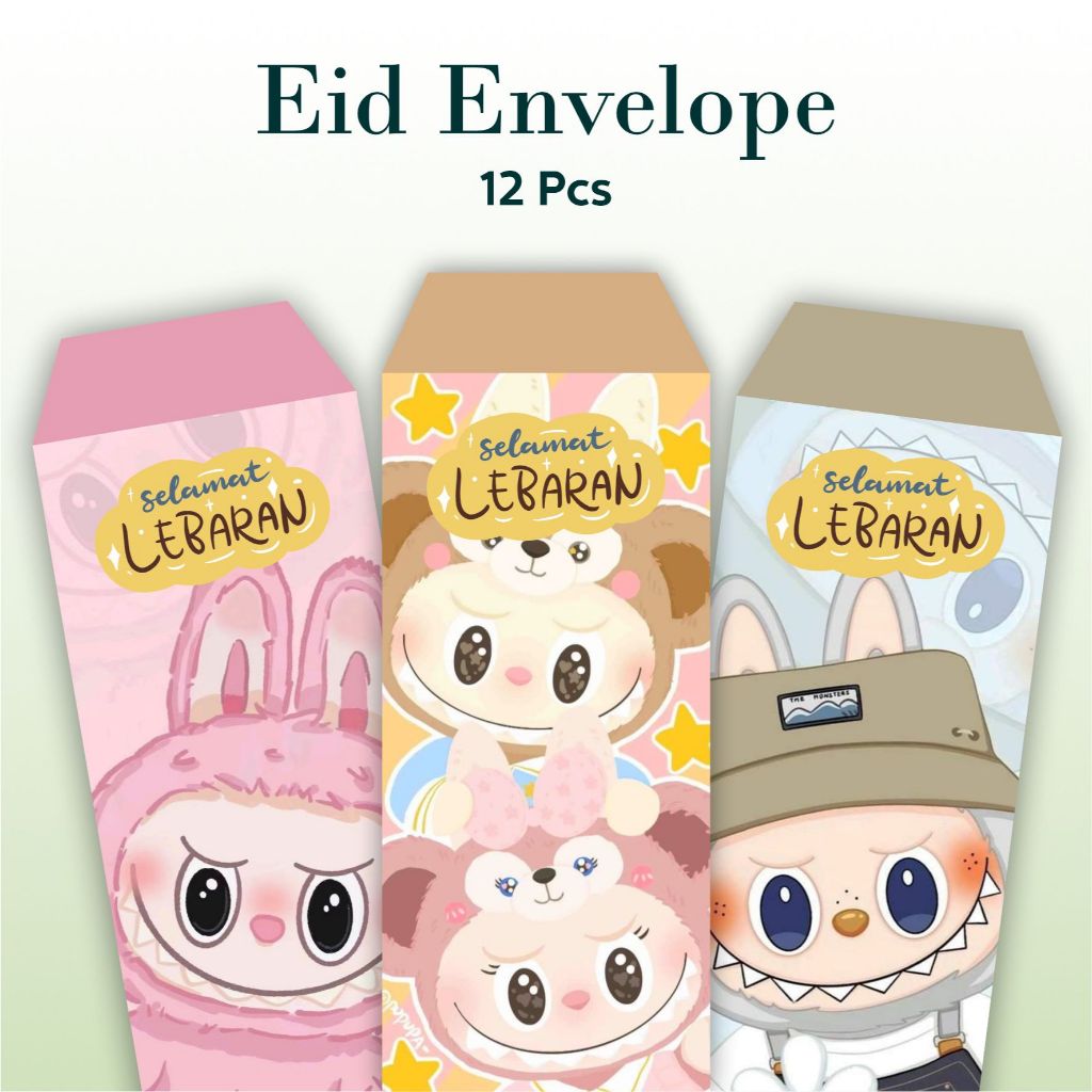 Jual ( 12 Pcs ) Amplop Lebaran Motif Labubu 2 / Amplop Labubu / Amplop ...
