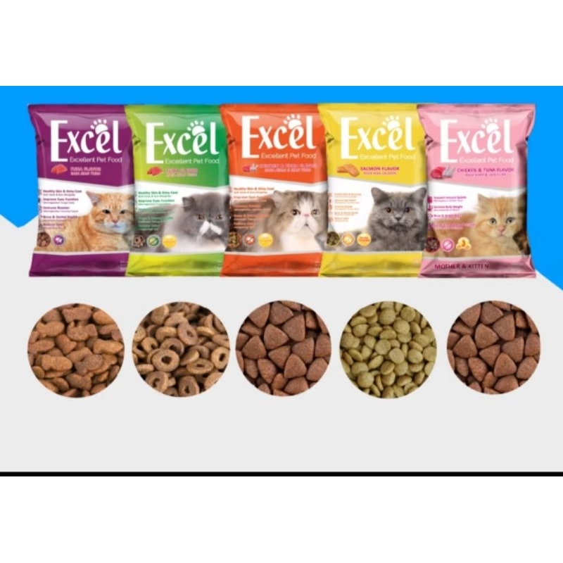 Jual Excel Cat Food Makanan Kucing Dewasa Dan Anakan Bervarian 1 Kg ...