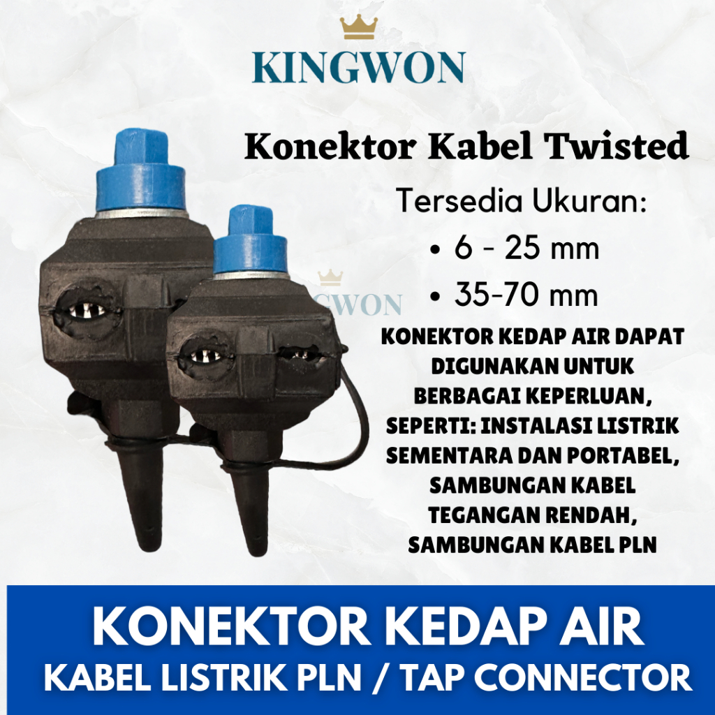 Jual KONEKTOR KEDAP AIR CONECTOR KEDAP AIR KABEL SR TAP CONNECTOR KABEL LISTRIK PLN 6-25 MM /35 ...