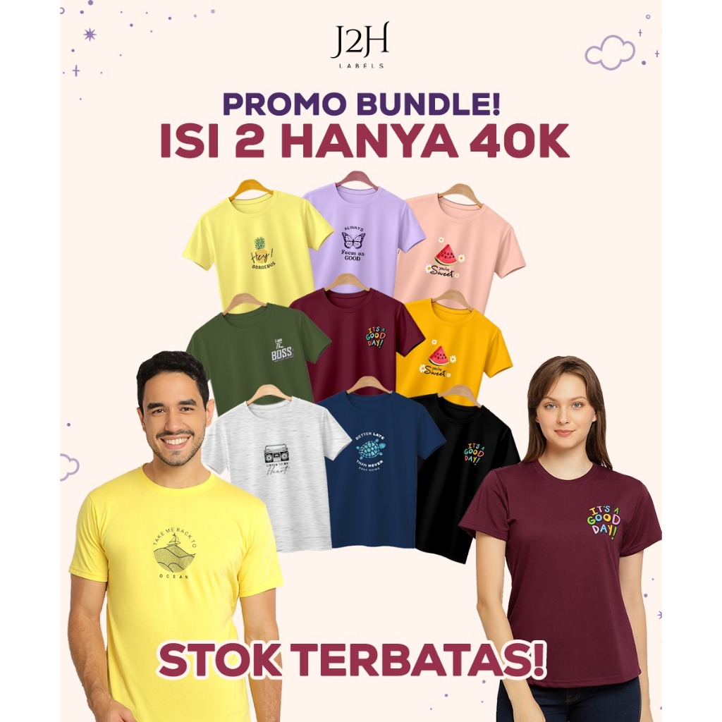 Jual JK LABELS - Bundle Tshirt Motif Dewasa Isi 2 (Motif Random ...