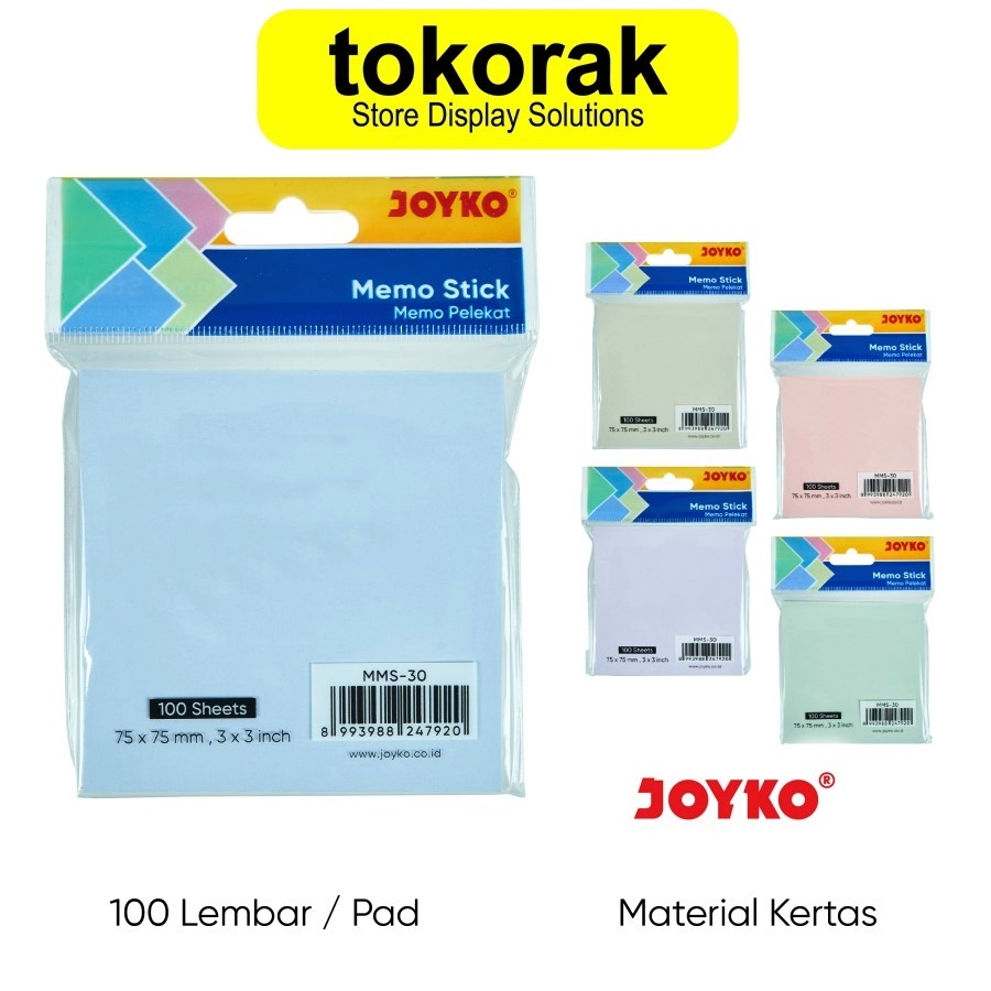 Jual JOYKO MEMO STICK MORANDI MMS-30 75 X 75 MM JOYKO MEMO PELEKAT ...