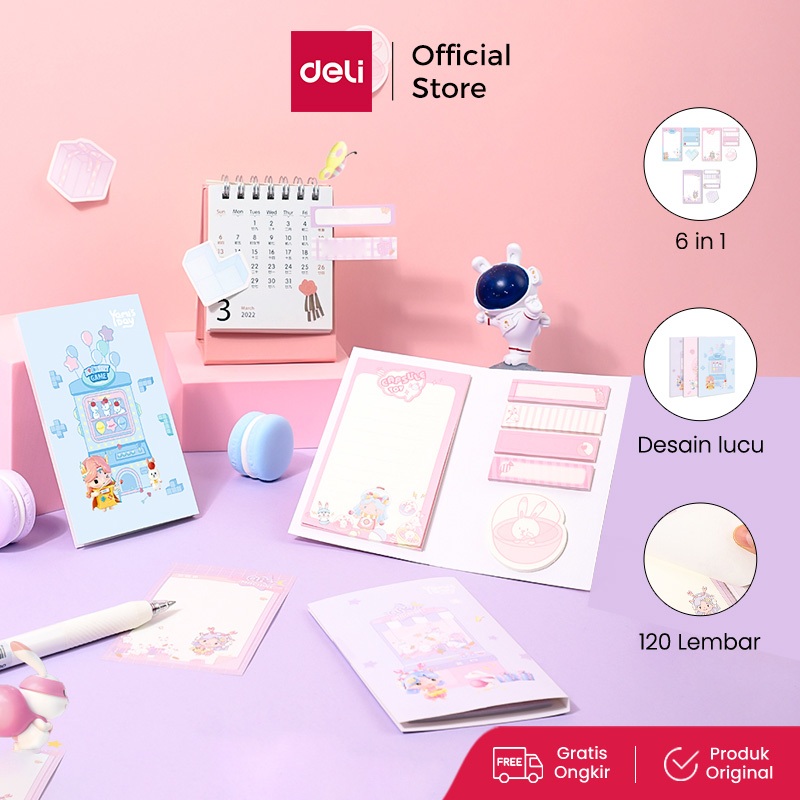 Jual Deli Sticky Notes & Label Set Lucu 120 Lembar 21597 | Shopee Indonesia