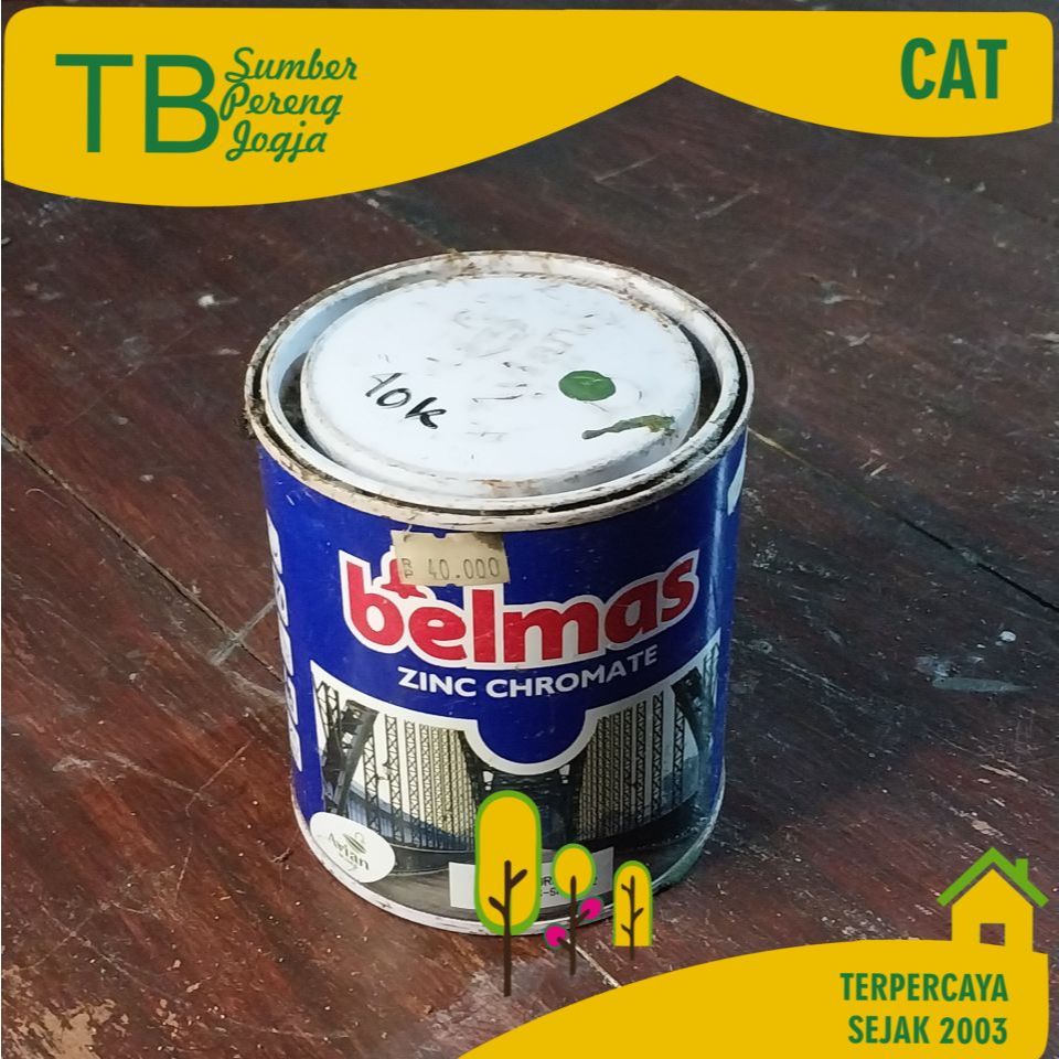 Jual Cat Anti Karat Zinc Chromate/Cat Dasar Besi Belmas 711 GREEN 1 Kg ...