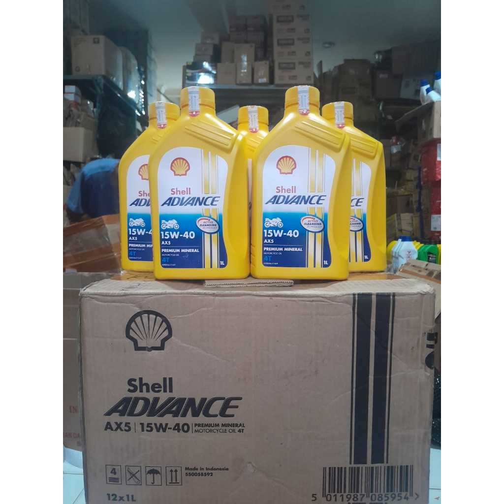Jual BIG PROMO !!! Shell Advance 4T AX5 15W-40 (1L) Oli Motor ORIGINAL ...