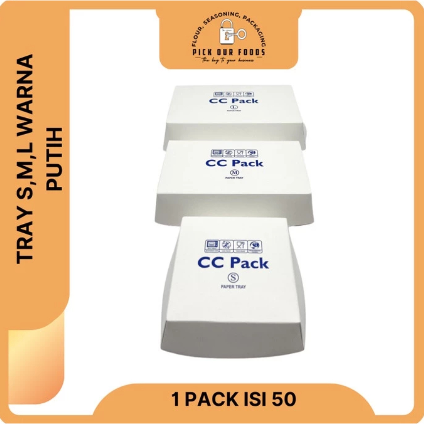 Jual Paper Tray Putih / Piring Saji Kfc / Paper Tray Dine In S / M / L ...