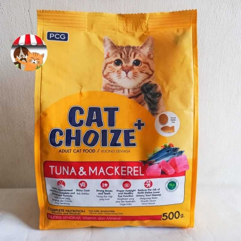 Jual cat Choize plus adult tuna mackerel 500 gr makanan kucing dray ...