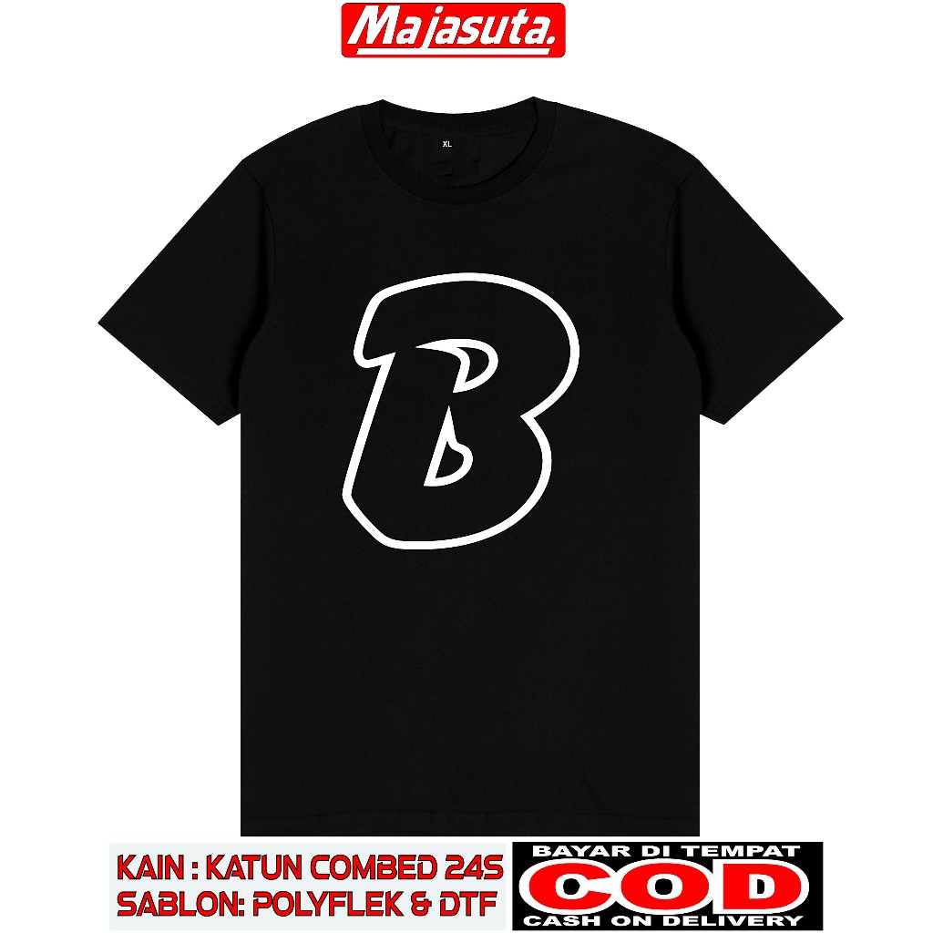 Jual KAOS LOGO INISIAL B KATUN COMBED 24S TEBAL//BISA COD//KAOS DISTRO//KAOS PREMIUM// | Shopee ...