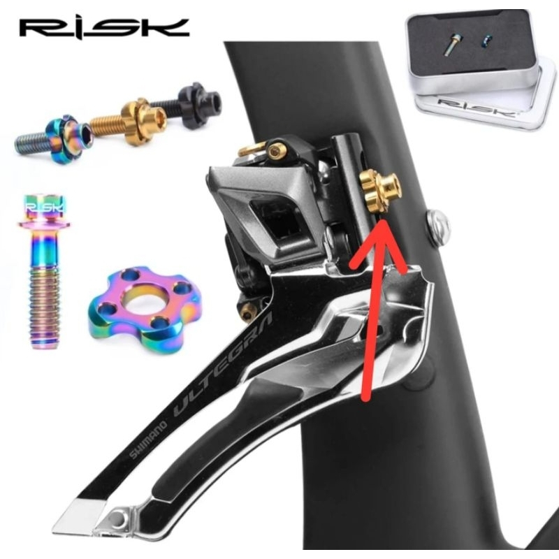 Jual Risk Baut Titanium M5x16mm Baut FD Sepeda Front Derailleur Fixing ...