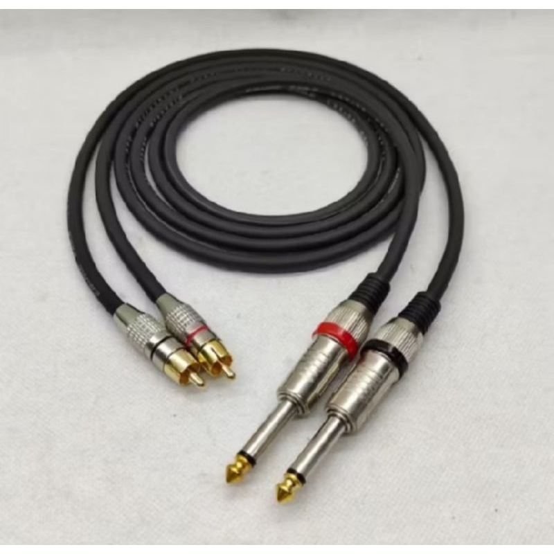 Jual Kabel Jack audio jack 2 akai mono to 2 rca kabel tembaga ...