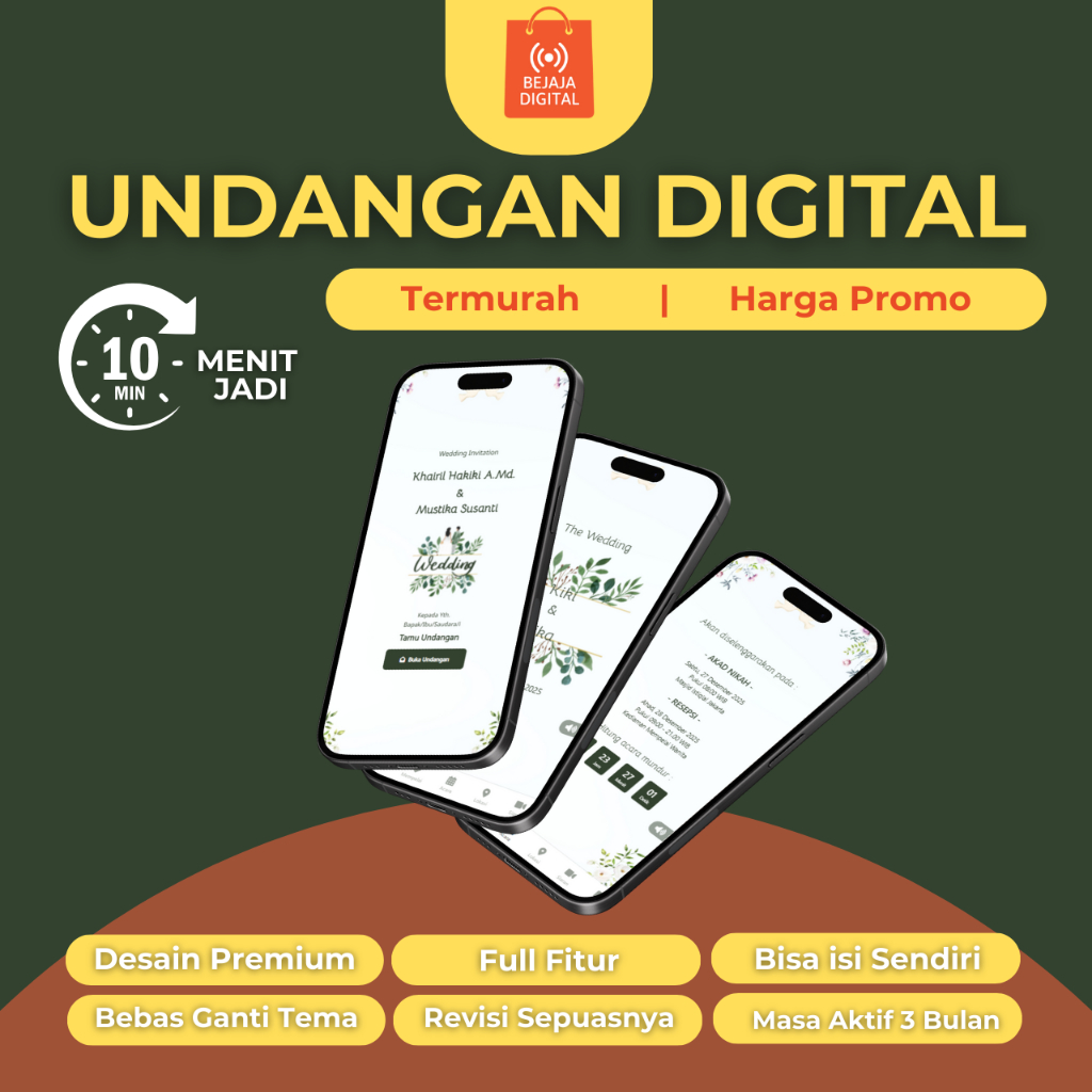 Jual Undangan Digital Website - Wedding Invitation Minimalist | Shopee ...