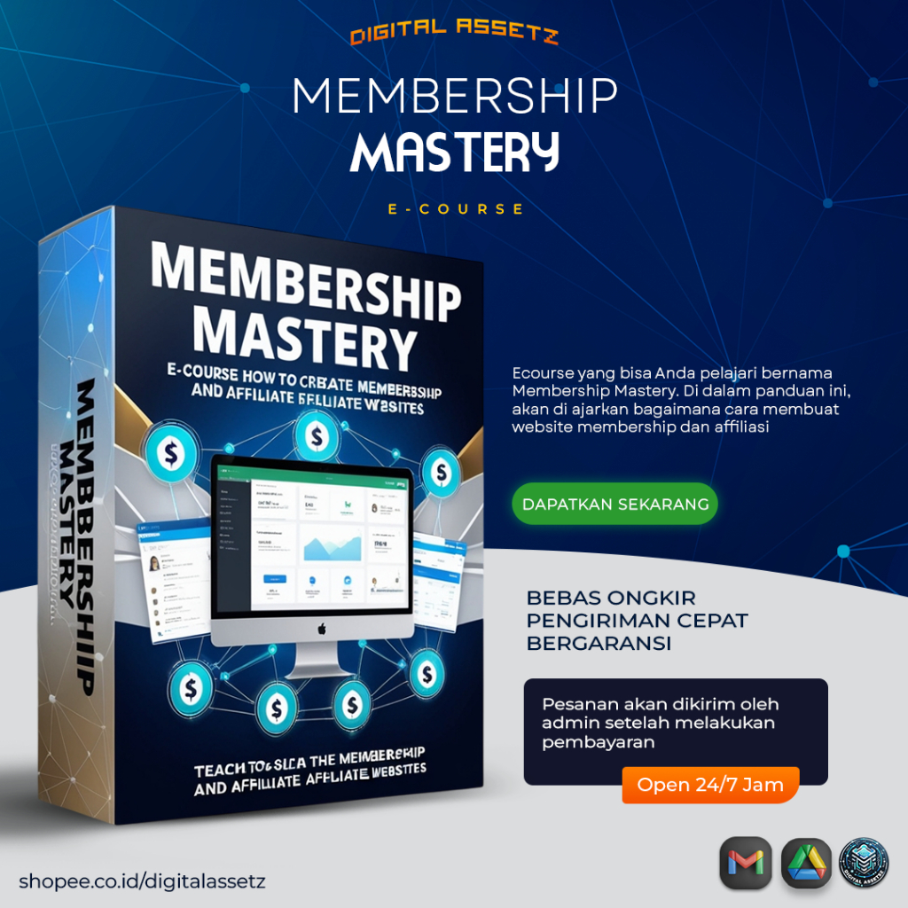 Jual [JL8] MEMBERSHIP MASTERY Ecourse yang bisa Anda pelajari bernama Membership Mastery. Di ...
