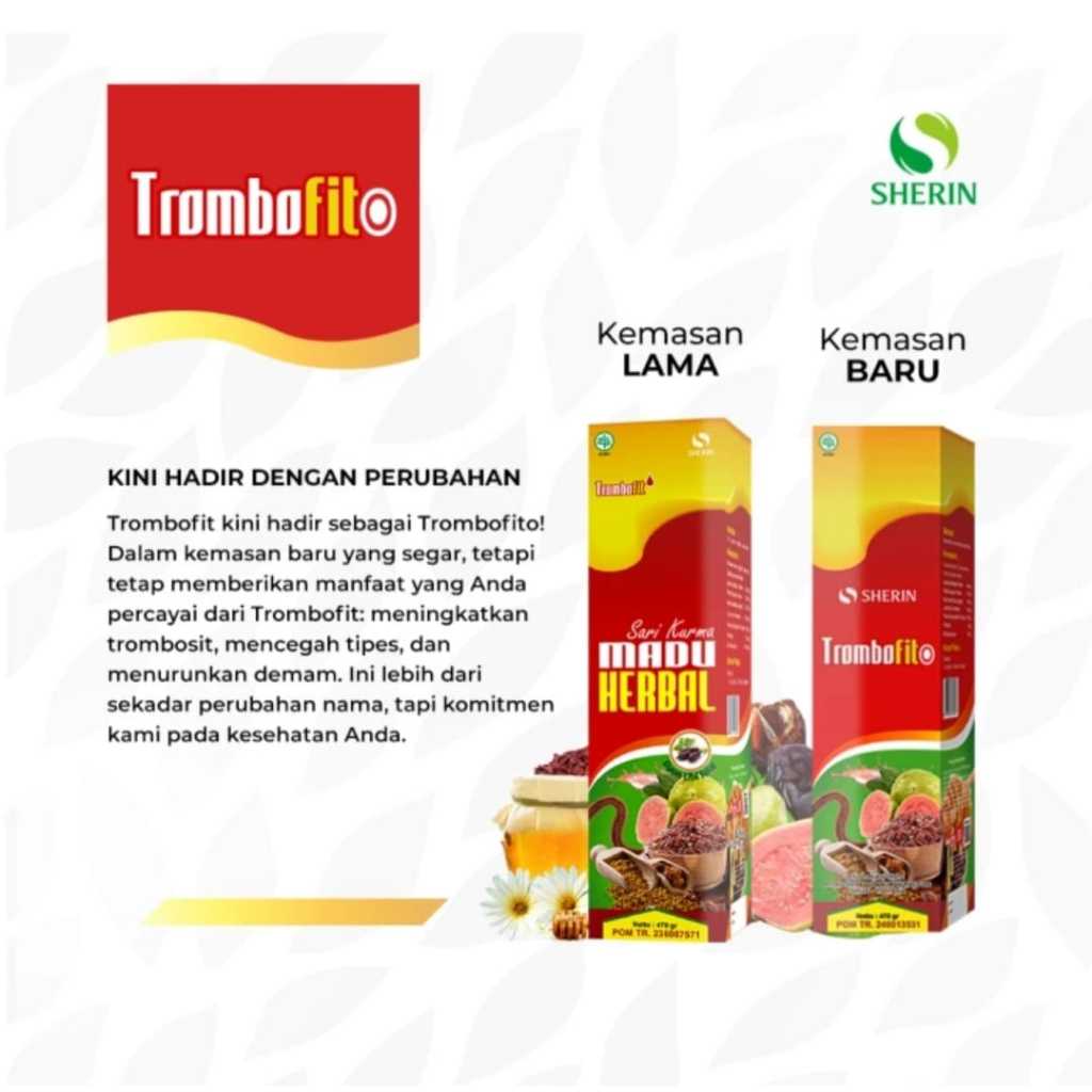 Jual MADU HERBAL SARI KURMA TROMBOFIT / TROMBOFITO SHERIN 470 GR HALAL ...