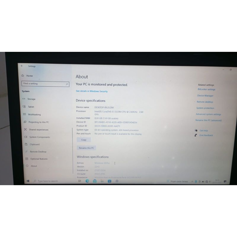Jual Windows Core i5-320U Processor Intel Iris Core™ 64-bit Operating ...