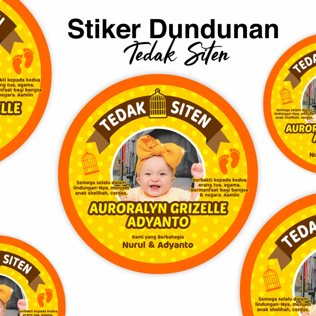 Jual Stiker Dundunan Tedak Siten Bulat Custom | Shopee Indonesia