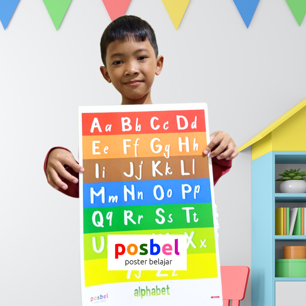 Jual Poster Edukasi Anak POSBEL Alfabet Tipe 18 untuk Belajar Huruf ...