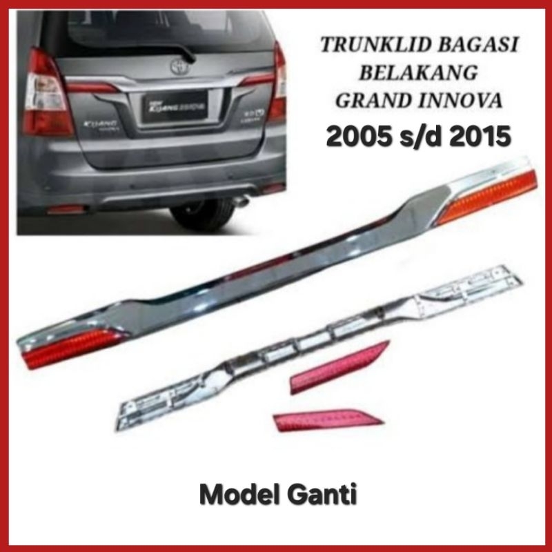 Jual Trunk Lid Mobil Innova 2005-2015 Chrome + Reflektor | Shopee Indonesia