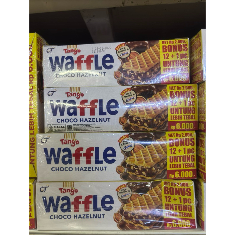 Jual Tango Wafer Waffle Choco Hazelnut isi 12 + 1 per box | Shopee ...