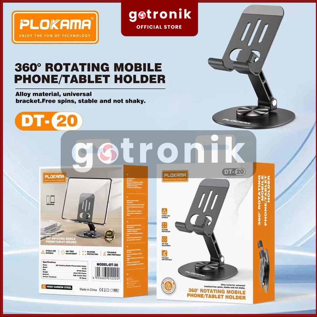 Jual Stand Holder Handphone Metal Rotasi 360 Dudukan Ponsel Plokama DT ...